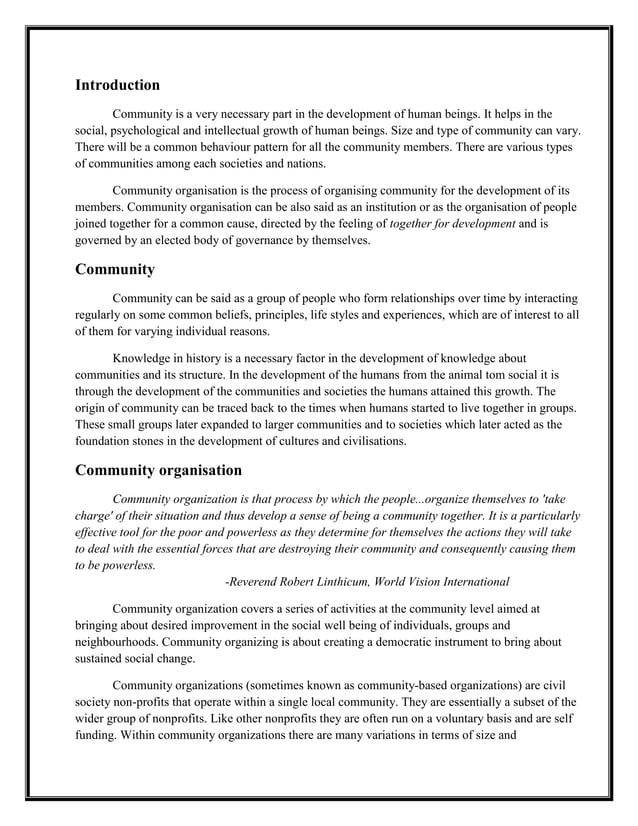 Community organization | PDF