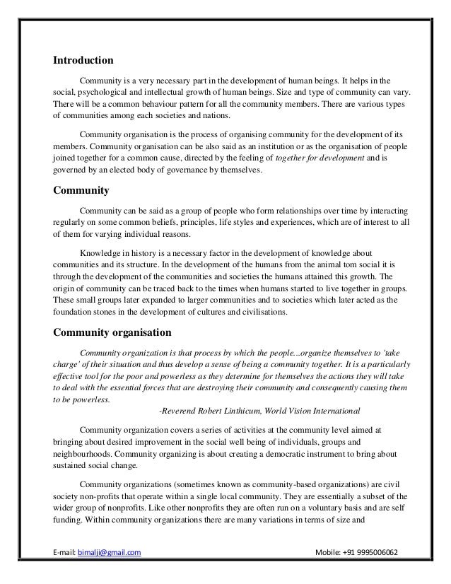 Community organization