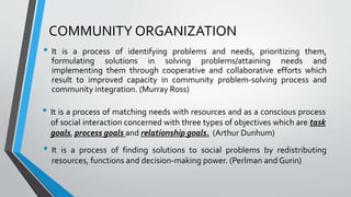 COMMUNITY ORGANIZATION AND EMPOWERMENT LECTURES.pptx | Business ...