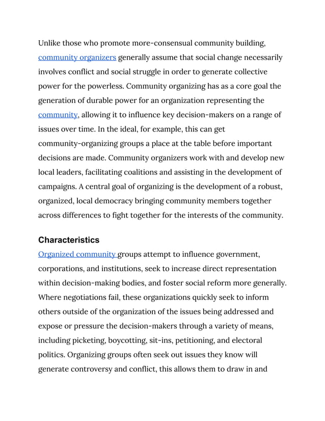 Community organizing | PDF