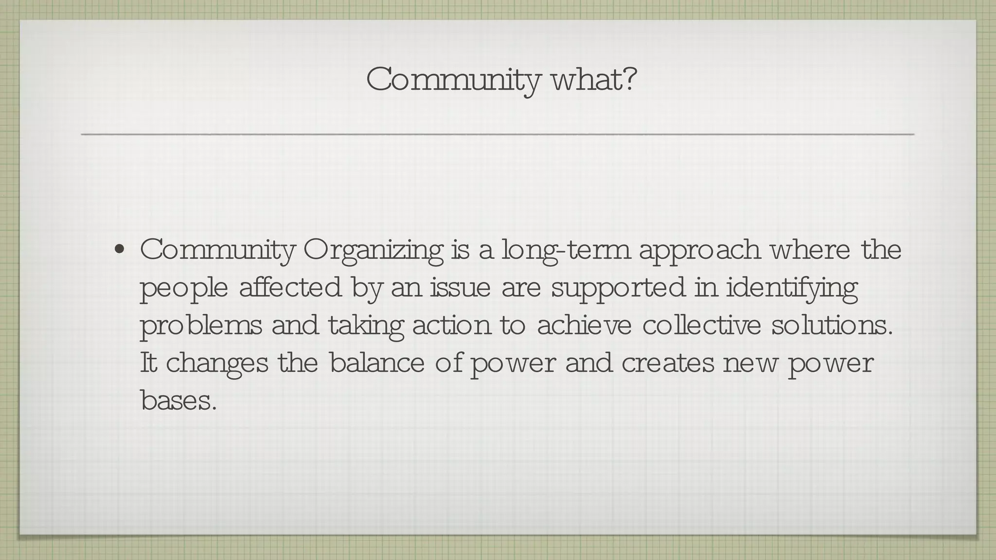 Community Organizing 2010 | PPT