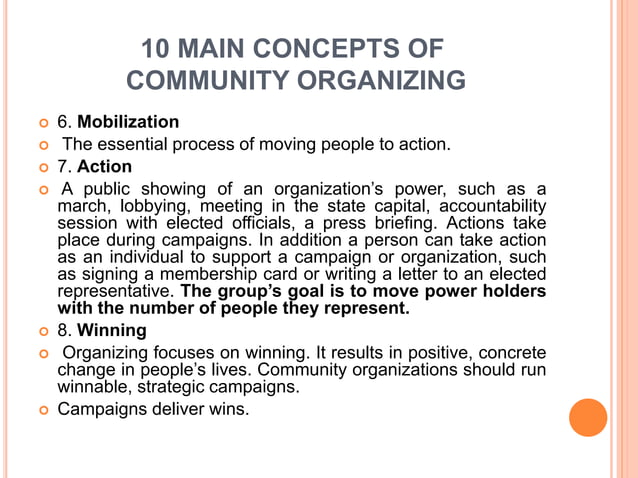 Community Organizing | PPTX | Civic affairs | Politics