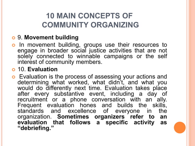 Community Organizing | PPTX | Civic affairs | Politics