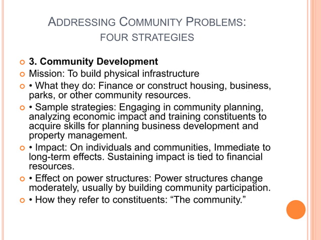 Community Organizing | PPTX | Civic affairs | Politics
