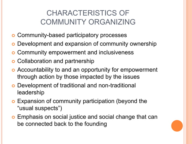 Community Organizing | PPTX | Civic affairs | Politics