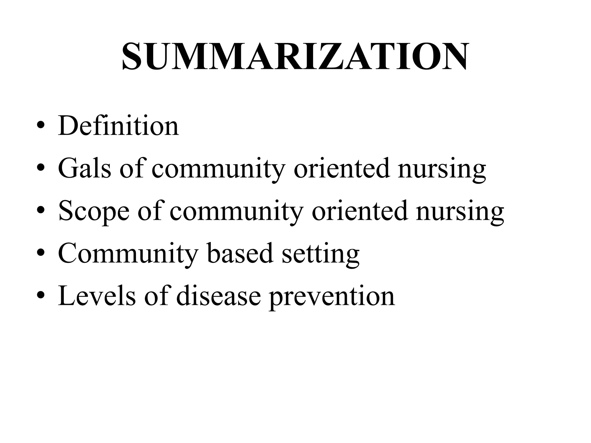 Community oriented nursing | PPTX