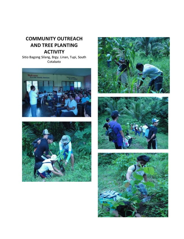 Community outreach and tree planting activity pix | DOCX