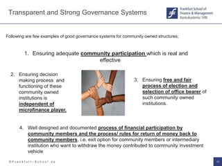 Community owned institutions & microfinance | PPSX