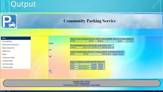 Community Parking System | PPTX