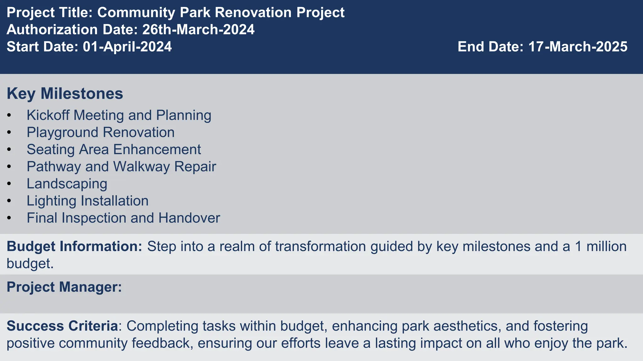 Community Park Renovation Pptxxxxxxxxxx Pptx
