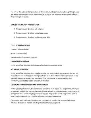 Community participation | DOC
