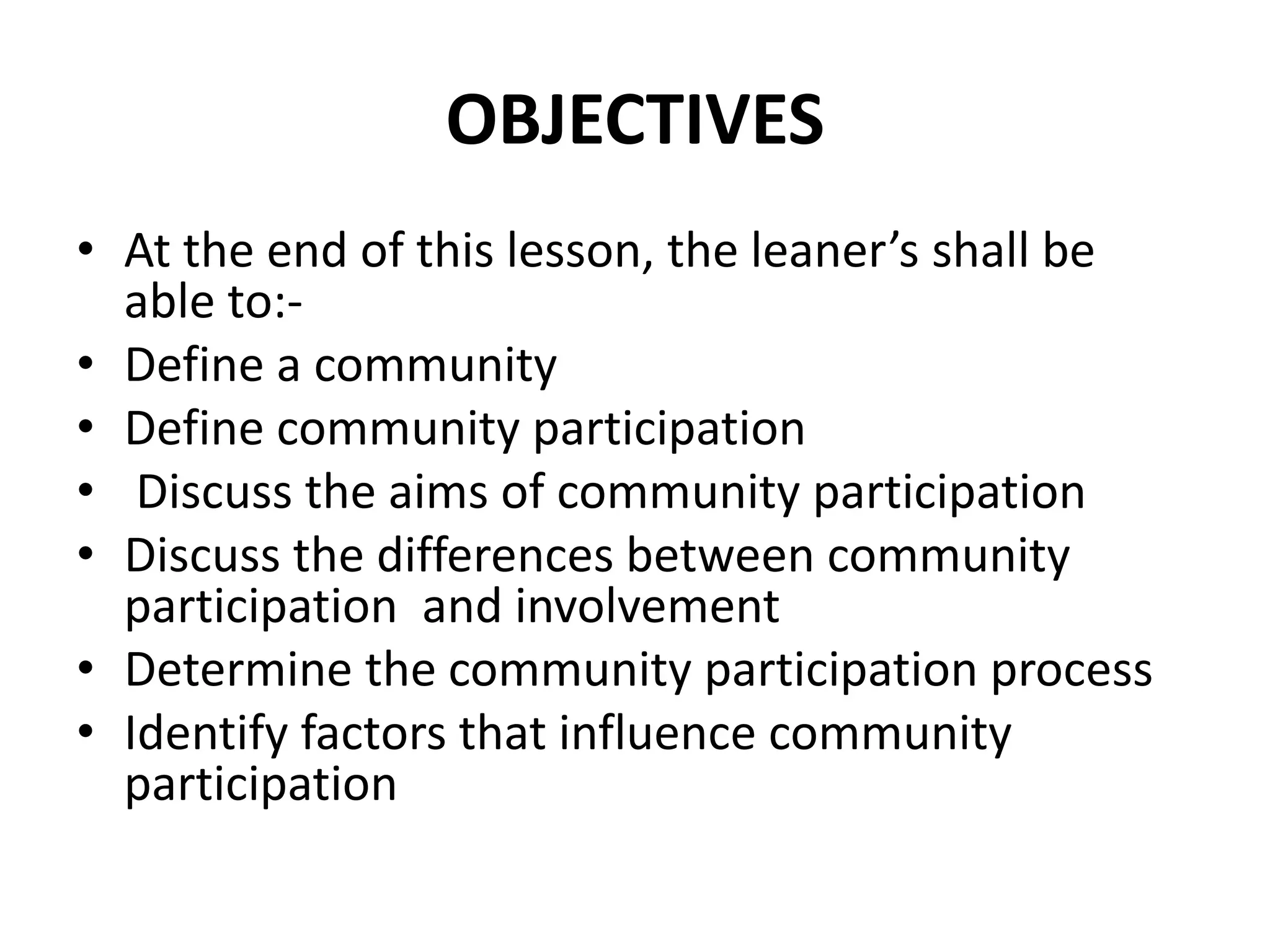 Community participation | PPTX