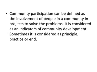 Community participation | PPTX