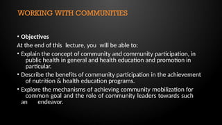Community participation and health promotion | PPTX