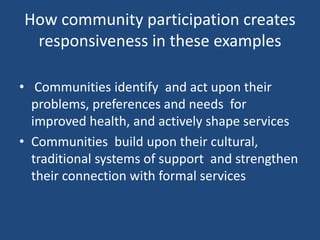 Community participation in Health Systems | PPTX