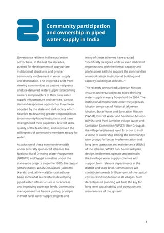 Community Participation In Piped Drinking Water Supply | PDF