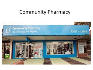Community pharmacy | PPTX