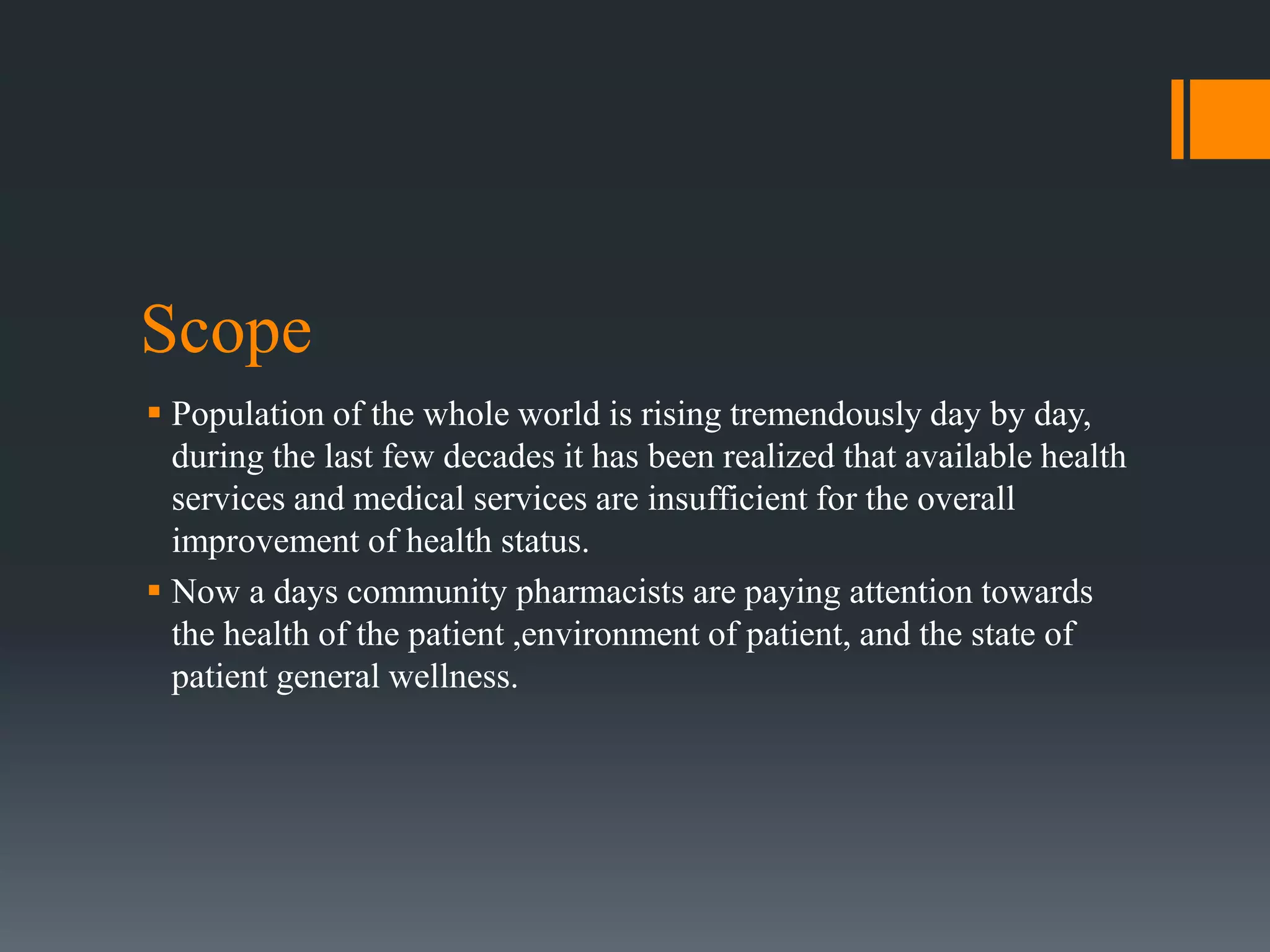 Community pharmacy-Definition ,scope and Roles and responsibilities of community pharmacist of ...
