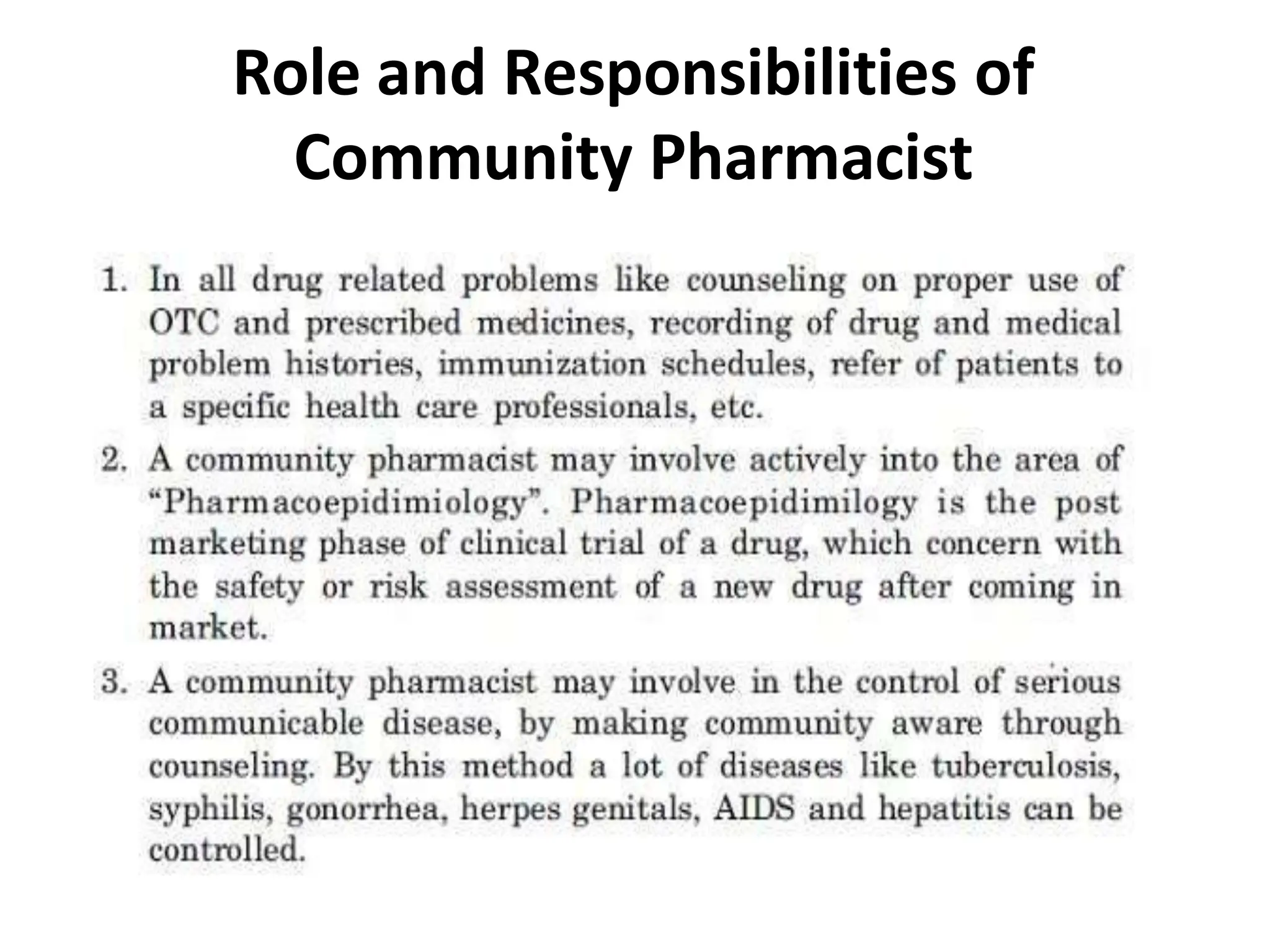 communityPharmacy definition scope rolepptx | PPTX
