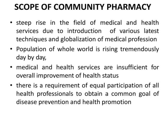 communityPharmacy definition scope rolepptx | PPT