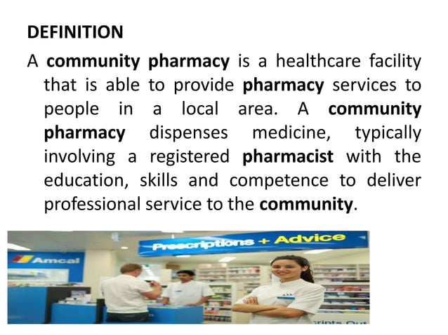 communityPharmacy definition scope rolepptx | PPT