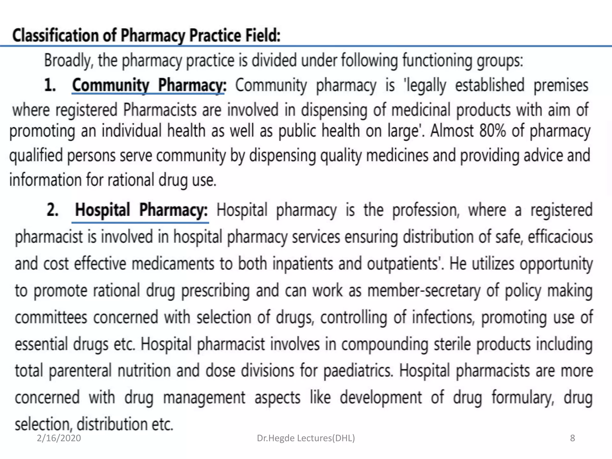 Community Pharmacy Practice Introduction | PPTX