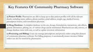 Community Pharmacy SOftware basic to use a community software | PDF