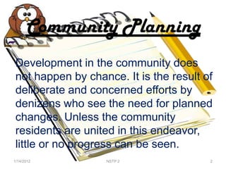Community planning | PPTX