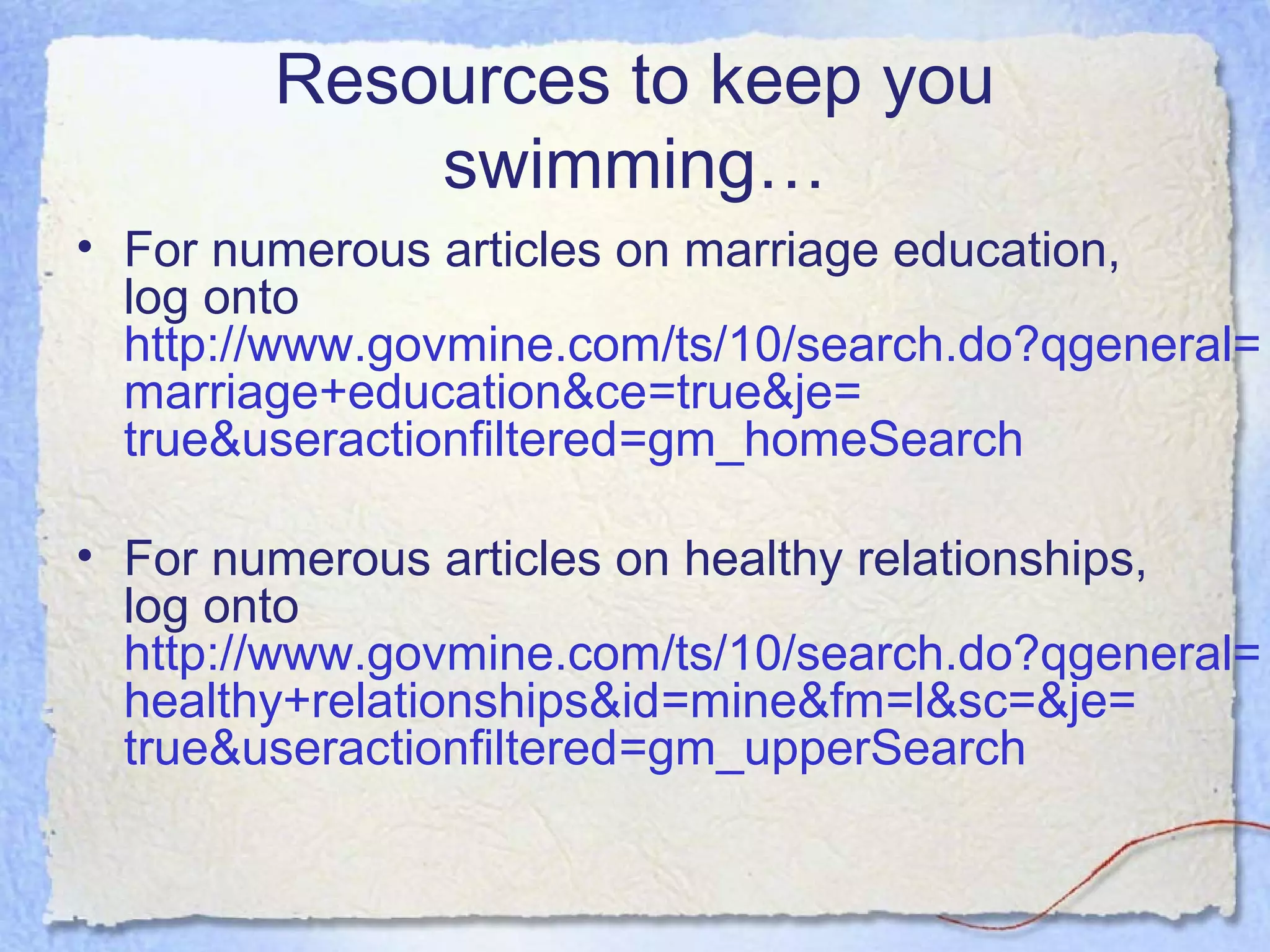 Community plunge.take the plunge into healthy family relationships | PPT
