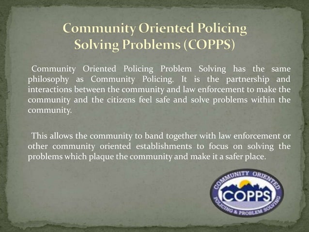 Community Policing And The Community Powerpoint | PPTX | Crime ...