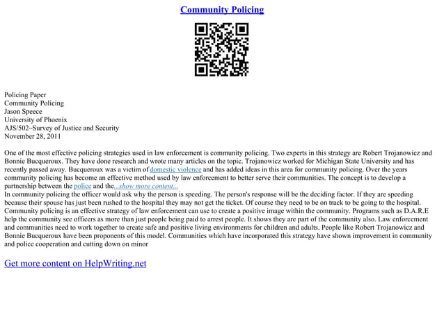 Community Policing Approach | PPT