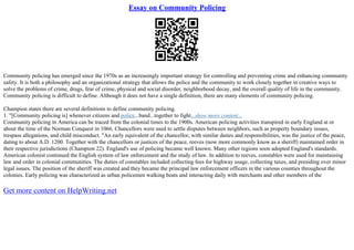 Community Policing Approach | PPT