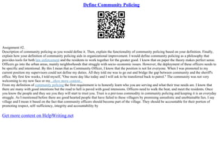 Community Policing Approach | PPT