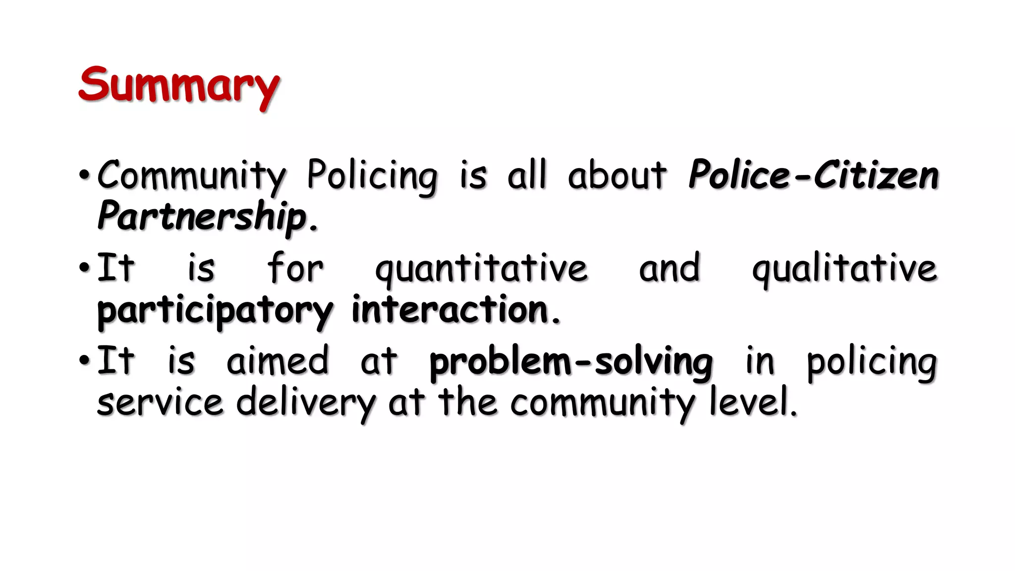 COMMUNITY POLICING IN NIGERIA: An Overview | PPTX