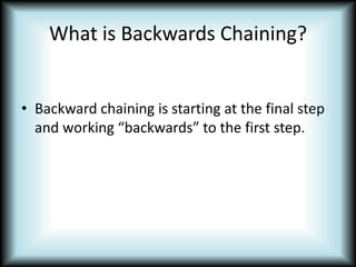 Using Backwards Chaining to Teach Shoe Tying | PPTX