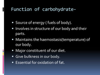 carbohydrate | PPTX