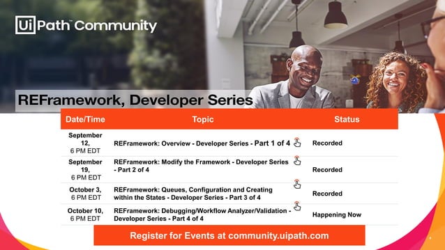 Reframework Debuggingworkflow Analyzervalidation Developer Series Part 4 Of 4 Ppt