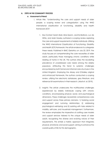 COMMUNITY PROCESS in community development | PDF