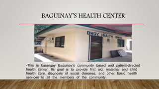 Community Profile of Barangay Baguinay | PPTX