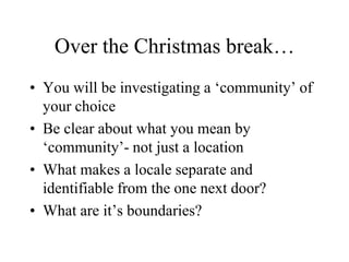 Community profiling presenting your infomation | PPTX