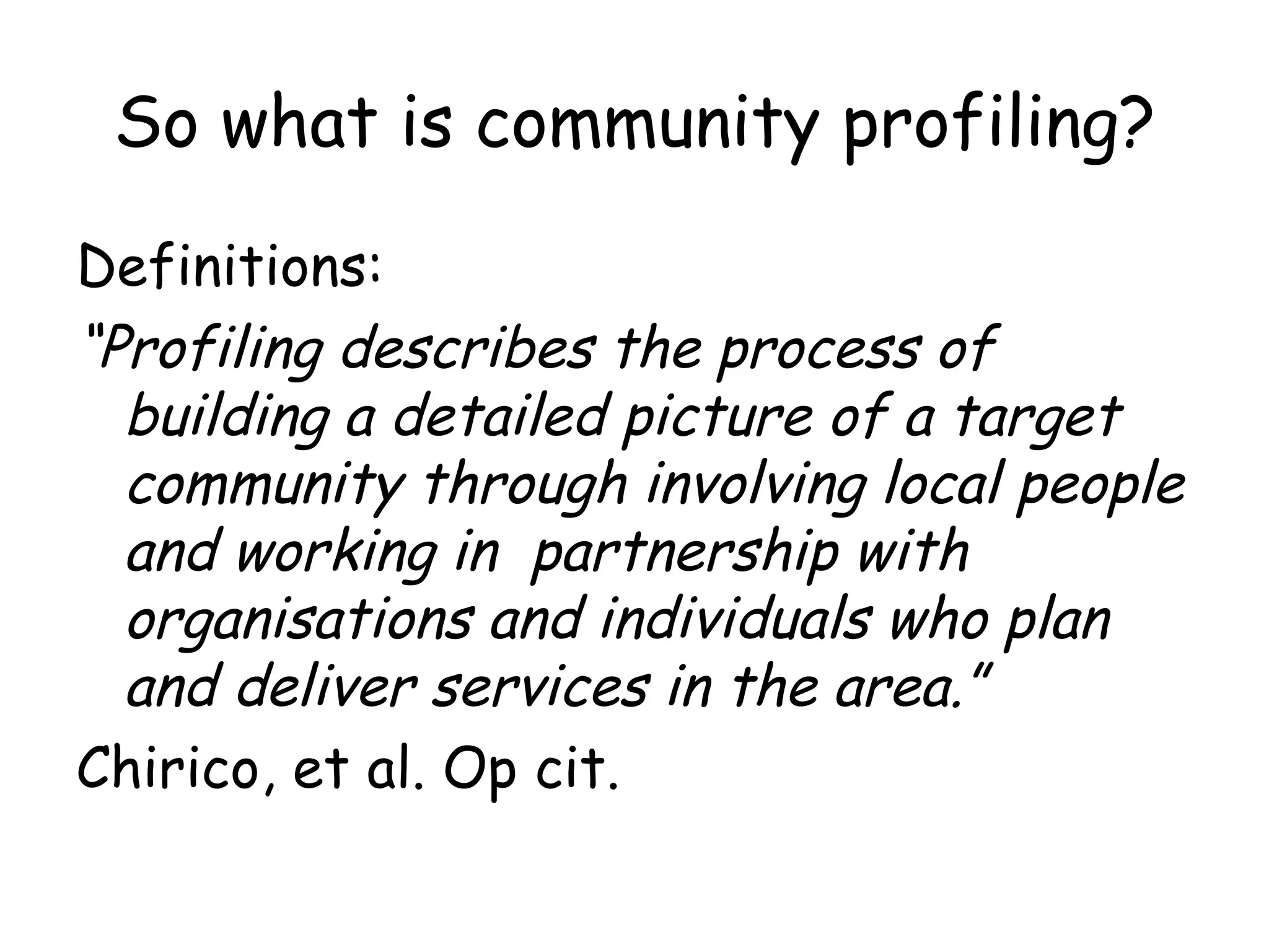 Community profiling 1 | PPT
