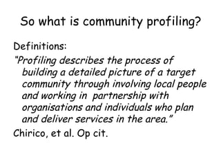 Community profiling 1 | PPT