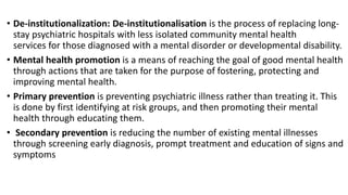 Community psychiatry | PPTX | Mental Health | Diseases and Conditions