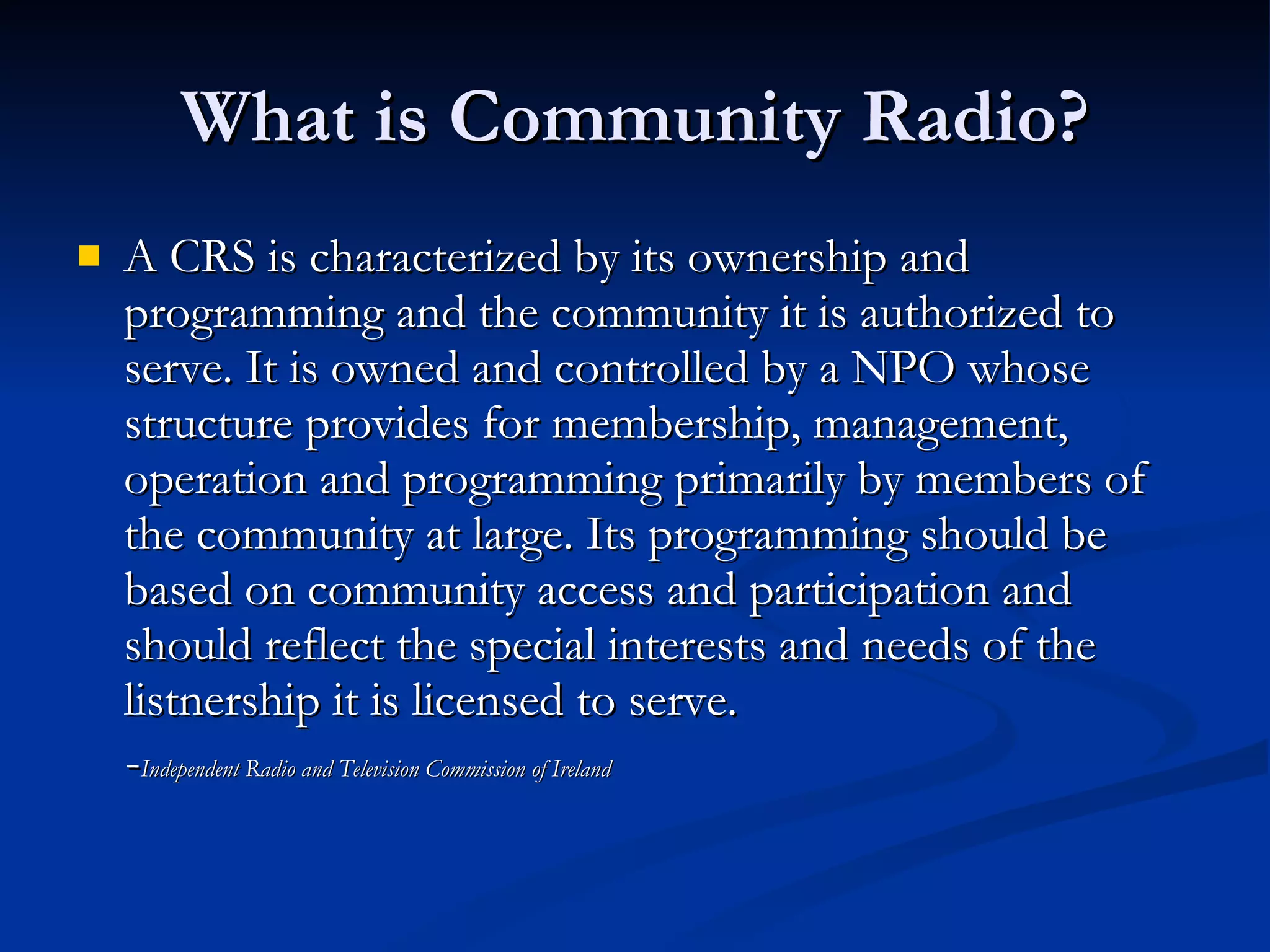 Community Radio | PPT