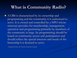 Community Radio | PPT