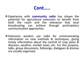 Community Radio- C.Thatchinamoorthy Agricultural Extension | PPTX