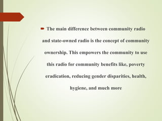 Community radio and modern radio | PPTX