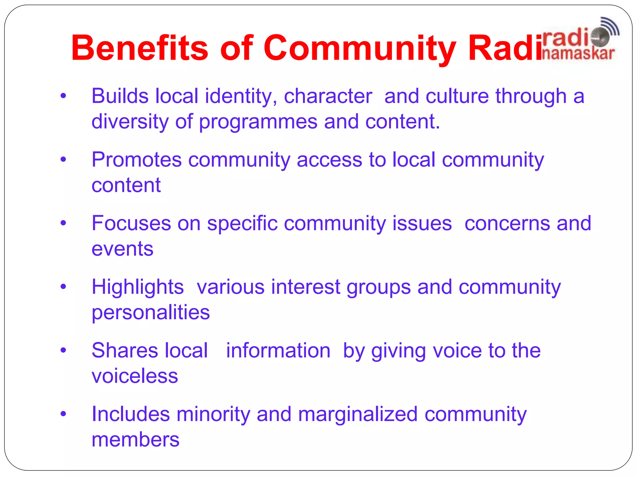 Community radio in india | PPTX