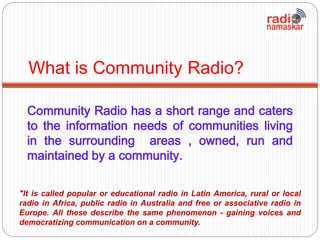 Community radio in india | PPTX