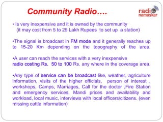 Community radio in india | PPTX